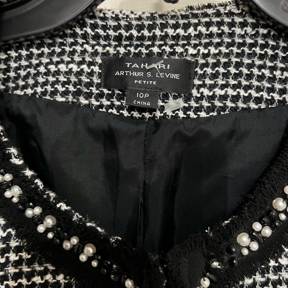 Tahari ASL | Jackets & Coats | New Tahari By Asl Pammy Black White ...